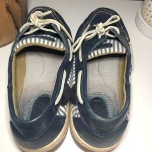 Sperry | Shoes | Vintage 200s Sperry Navy White Striped Boat Shoes ...